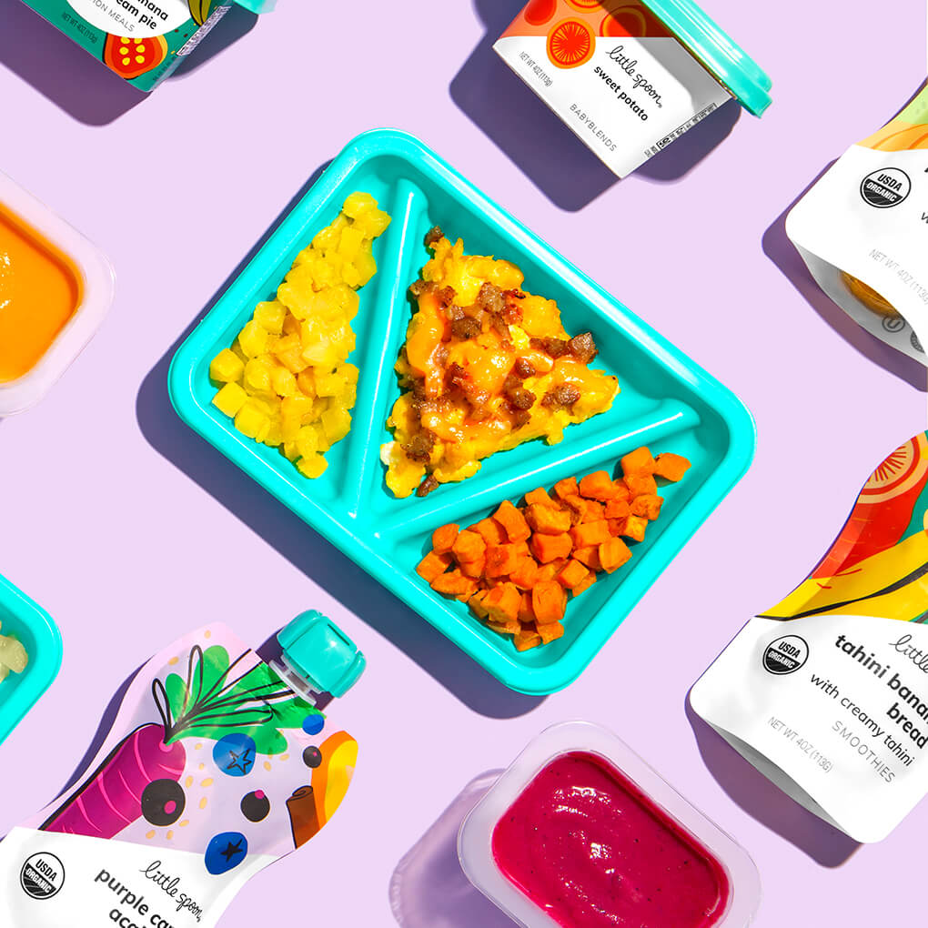 Mini Classic Eggs + Sausage Baby Food | Breakfast Baby Food