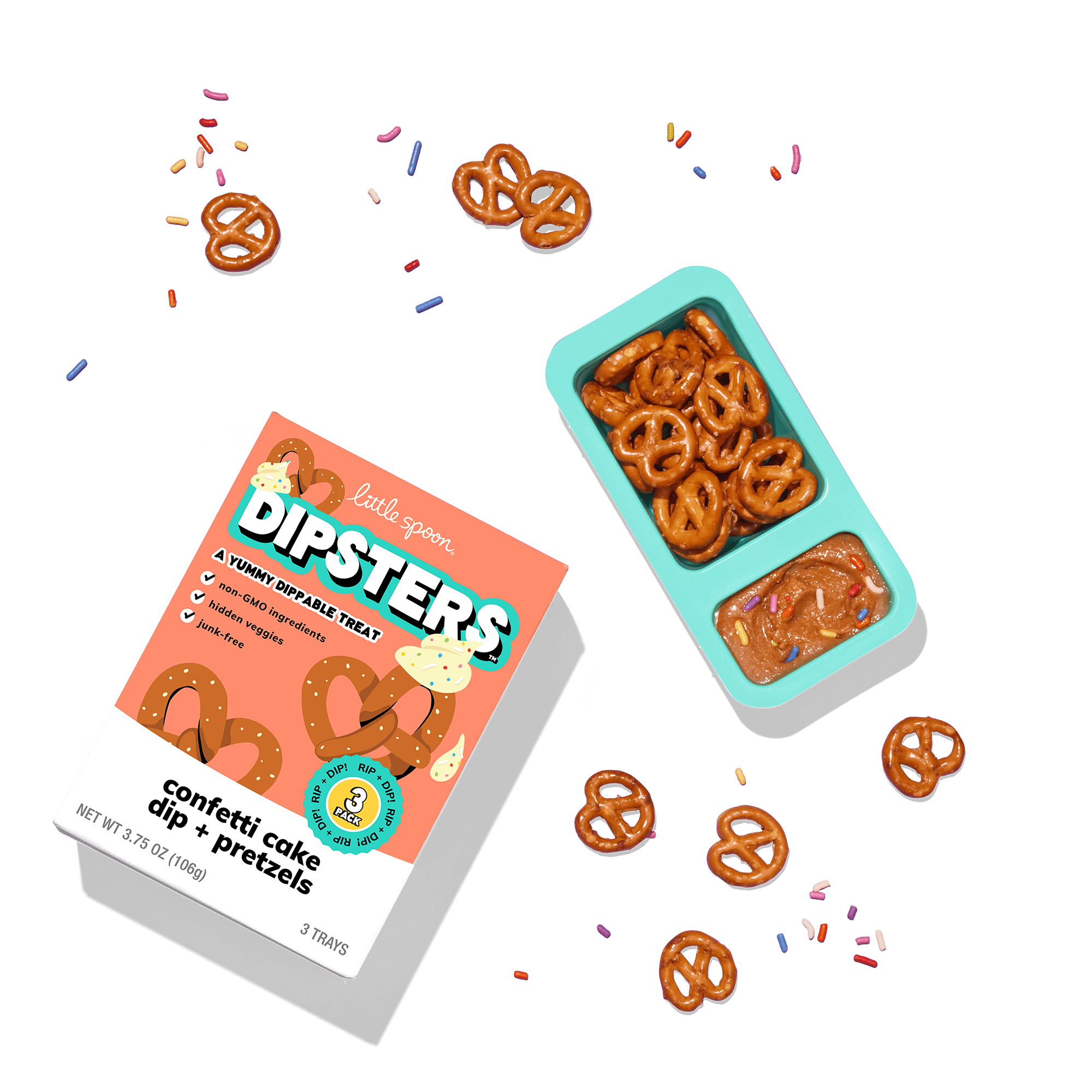 Confetti Cake Dip + Pretzels Snack for Kids | Little Spoon